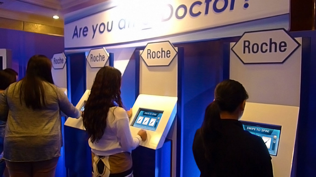 The Hand Creative - Roche – Touchscreen Quiz and Slot Machine